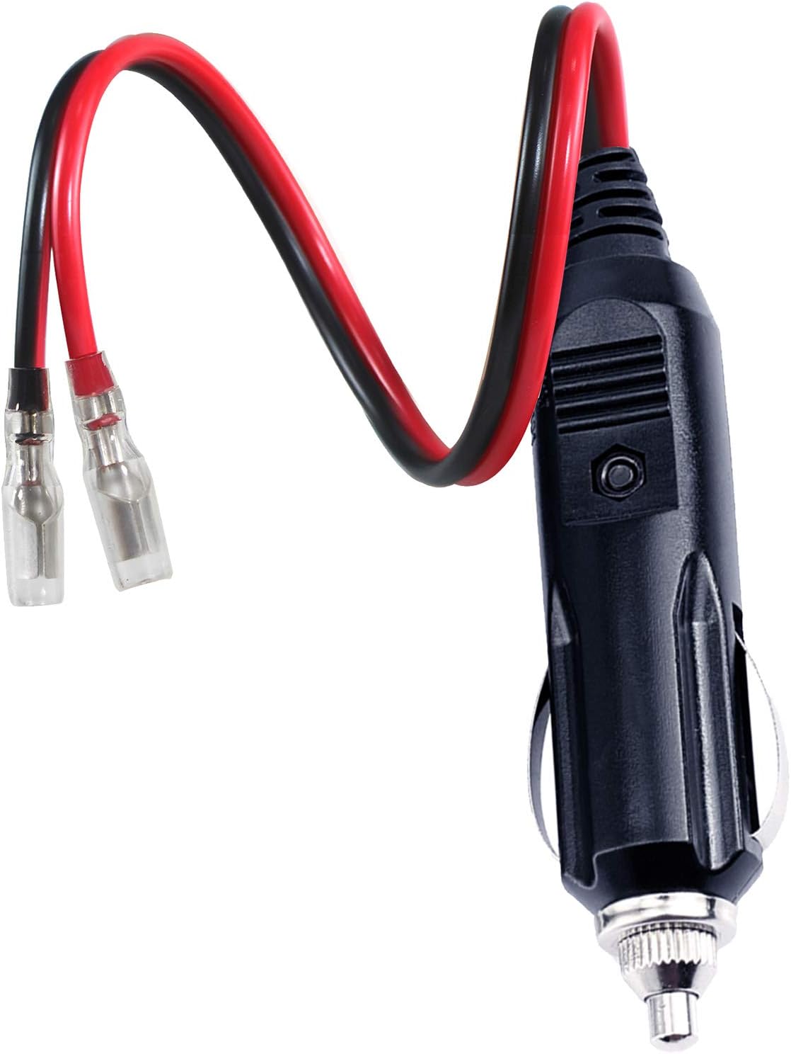 12V Male Car Cigarette Lighter Socket Plug Connector with Fuse Red LED ...
