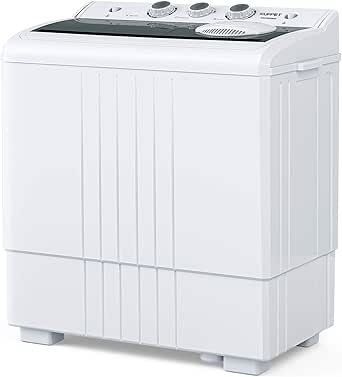 Amazon.com: KUPPET Compact Twin Tub Portable Mini Washing Machine 21lbs ...