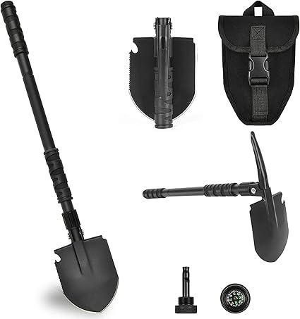 Amazon.com : FullLit Folding Shovel, Collapsible Camping Shovel (24.21 ...