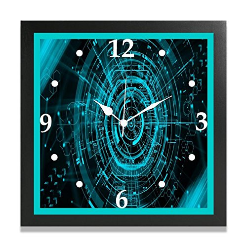 Buy MJR Wall Clock Wooden Digitally Printed (Without Glass) 9x9 inches Square Shaped Wallclock ...