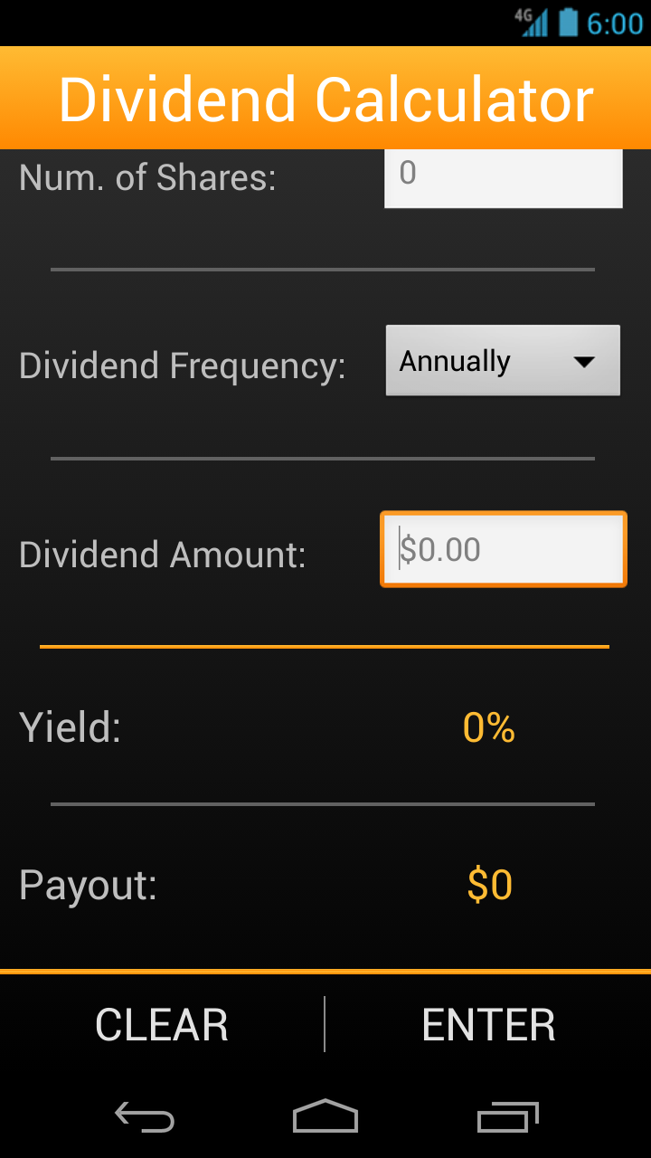 Dividend Calculator - App on Amazon Appstore