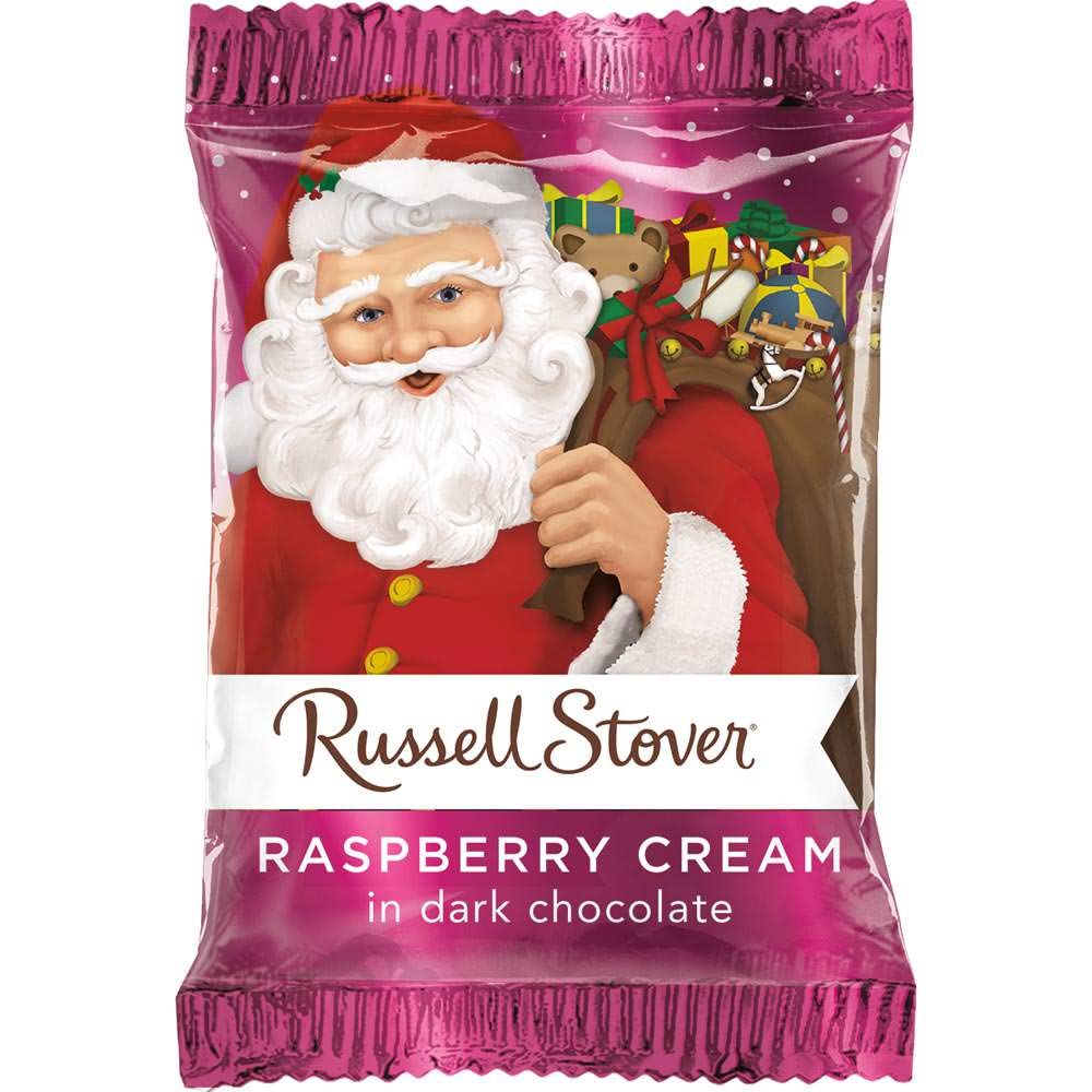 Amazon.com : Russell Stover, Dark Chocolate Raspberry Cream Santa Face ...