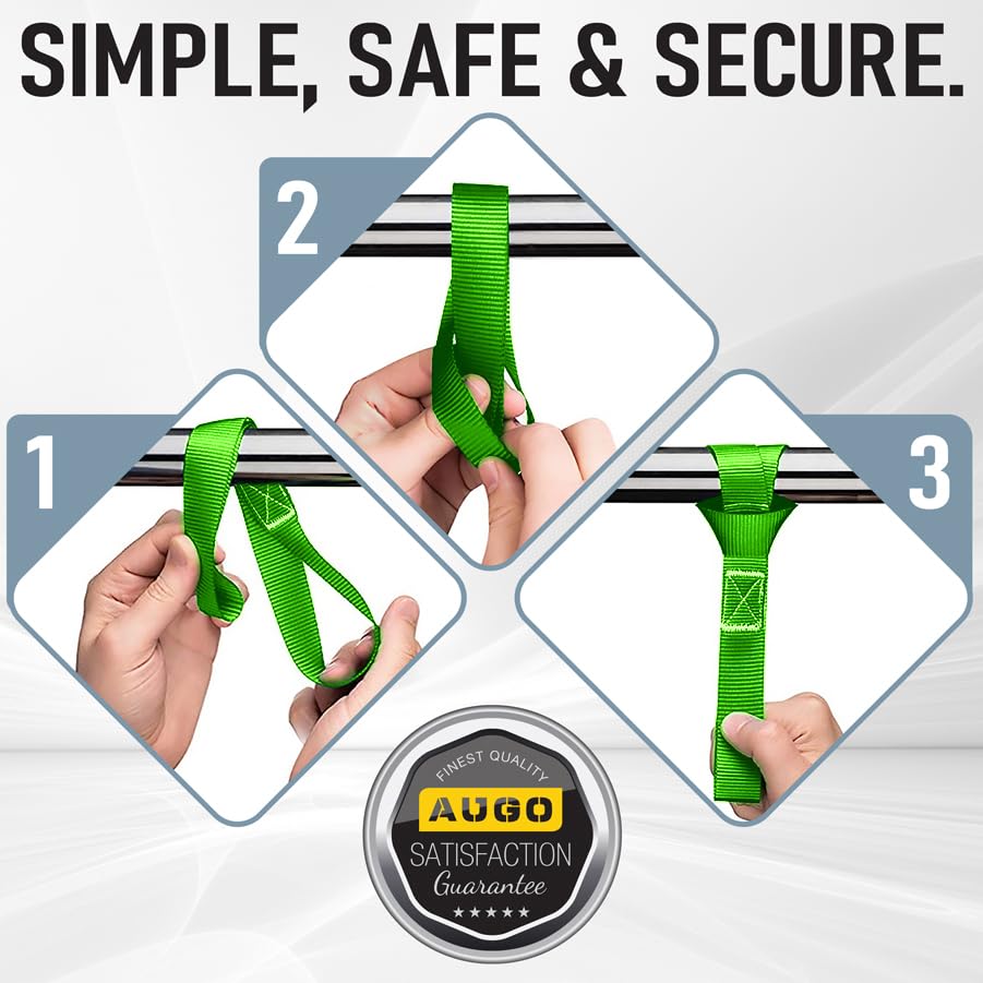 Snapklik.com : Soft Loop Tie Down Straps - 1,500 Load Capacity & 4,500 ...