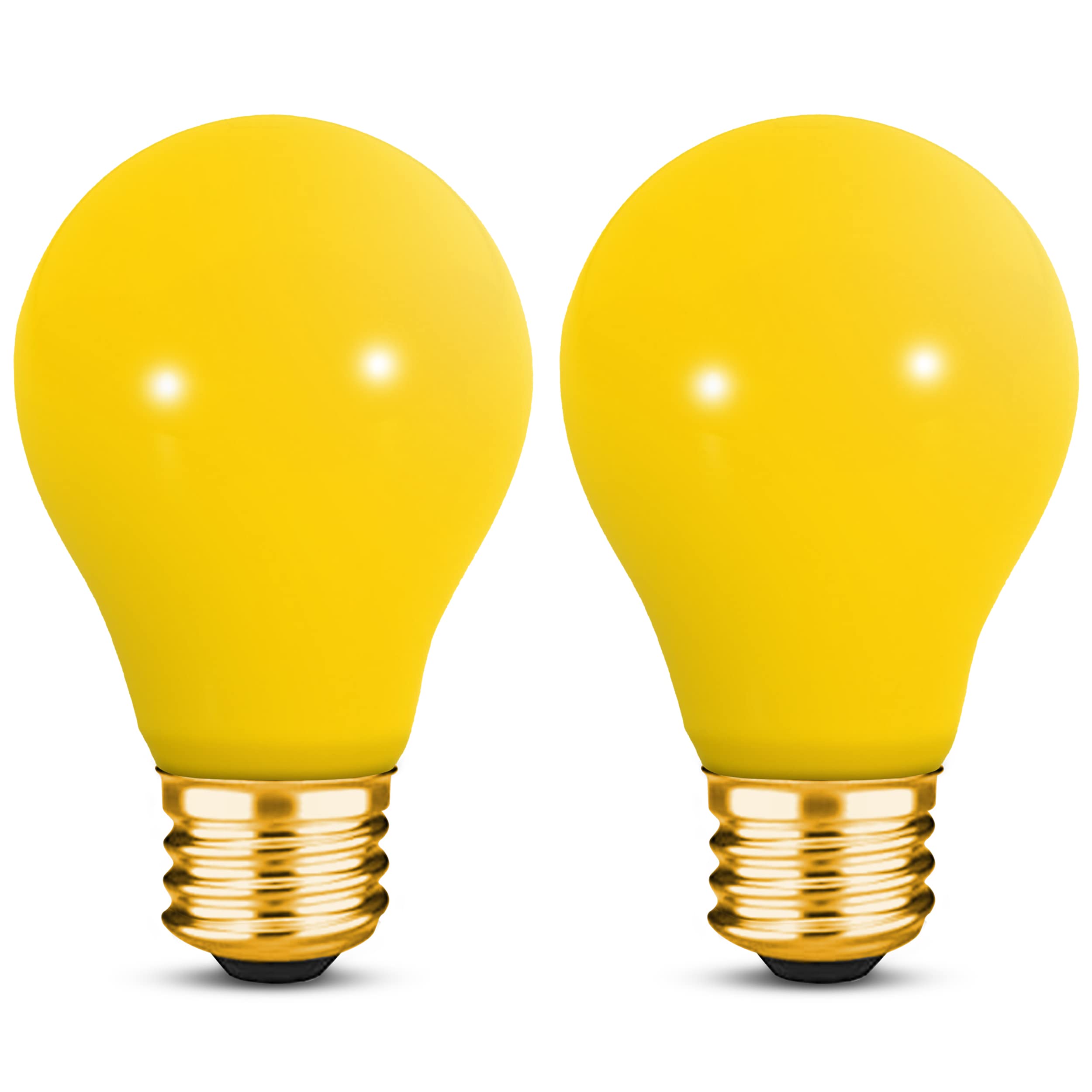 OHBULBS OL-41786 A19 Yellow Bug Light Bulb - E26 Medium Base- 2000 ...