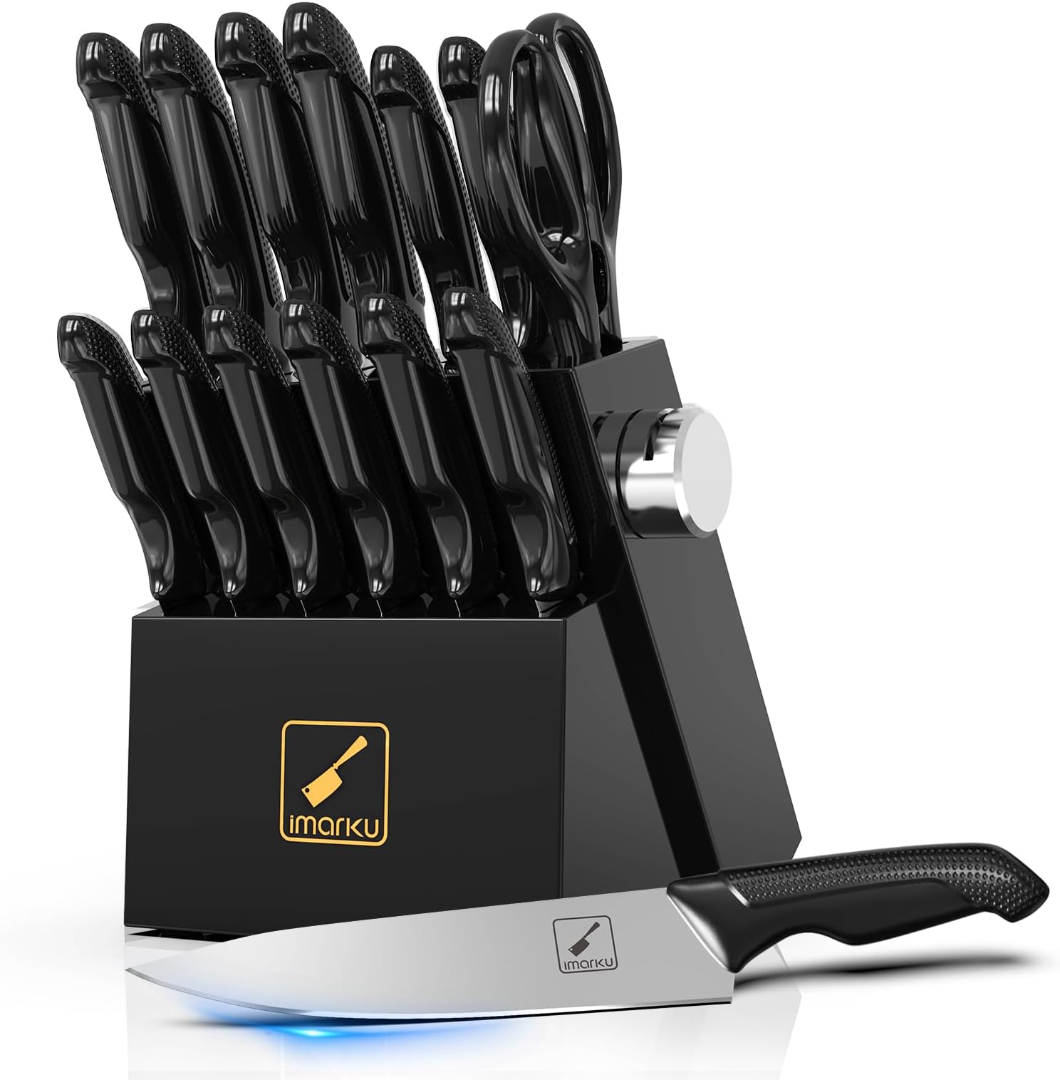 Amazon.com: imarku Knife Set - 15PCS Kitchen Knife Set Japanese High ...