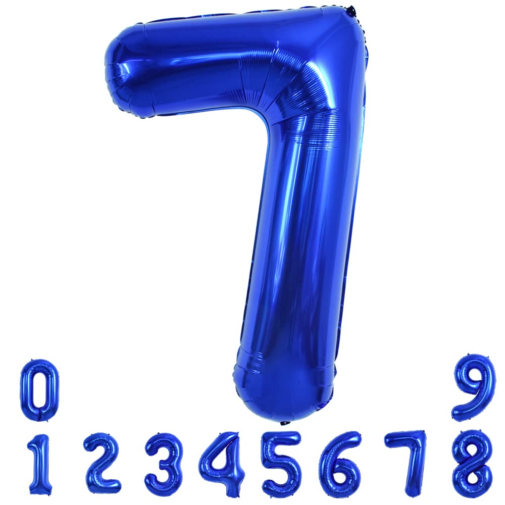 Amazon.com: TONIFUL 40 Inch Navy Blue Number 7 Balloon Foil Mylar Large ...