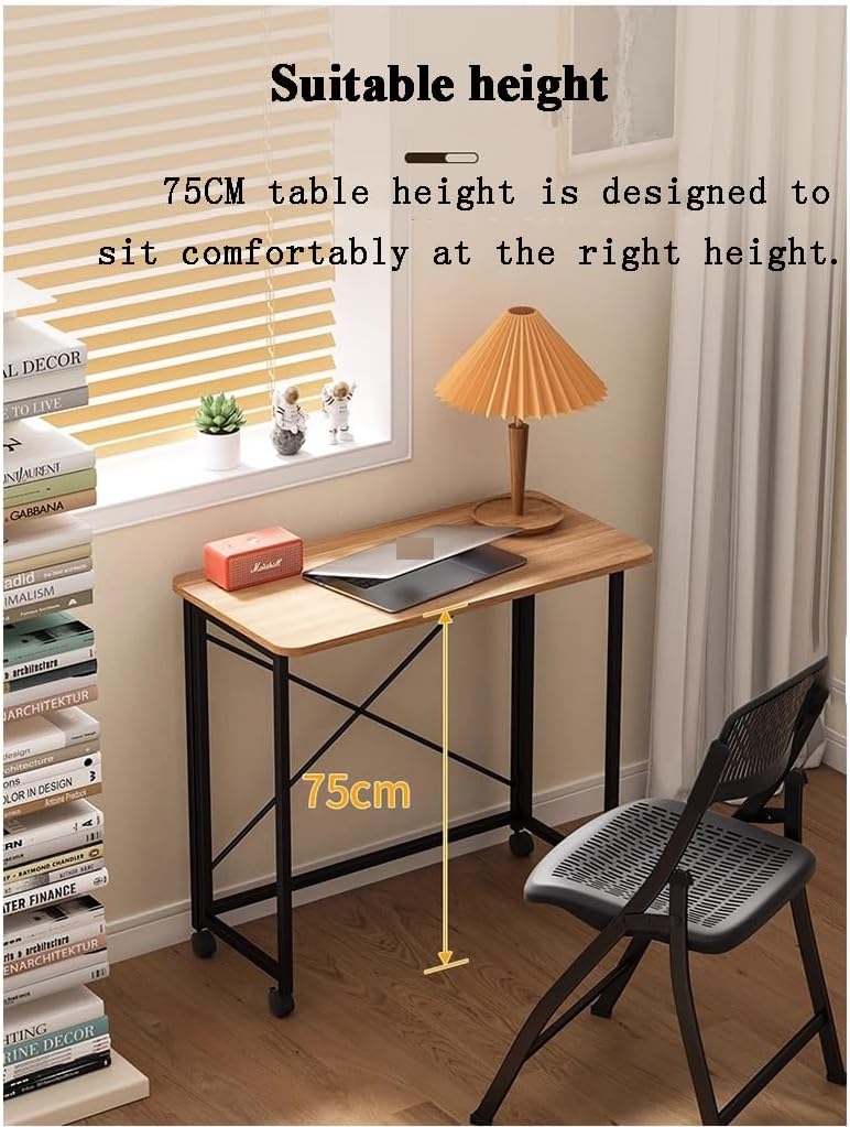 NIZAME Simple Home Office Desk, Removable Computer Desk, Add Thick Desktop, Space-Saving Folding ...