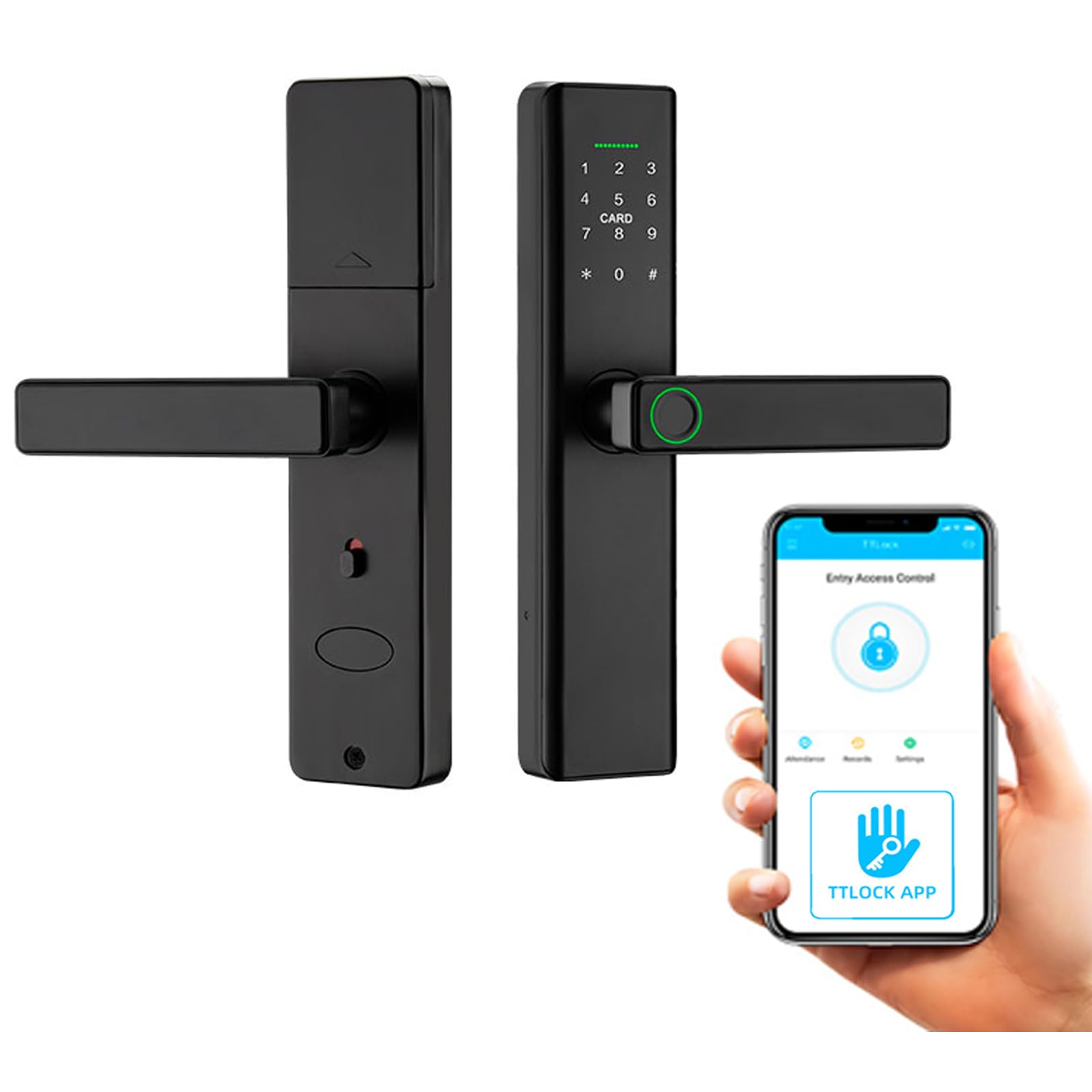 Amazon.com: Smart Lock Fingerprint Door Lock with Touch Screen Password ...