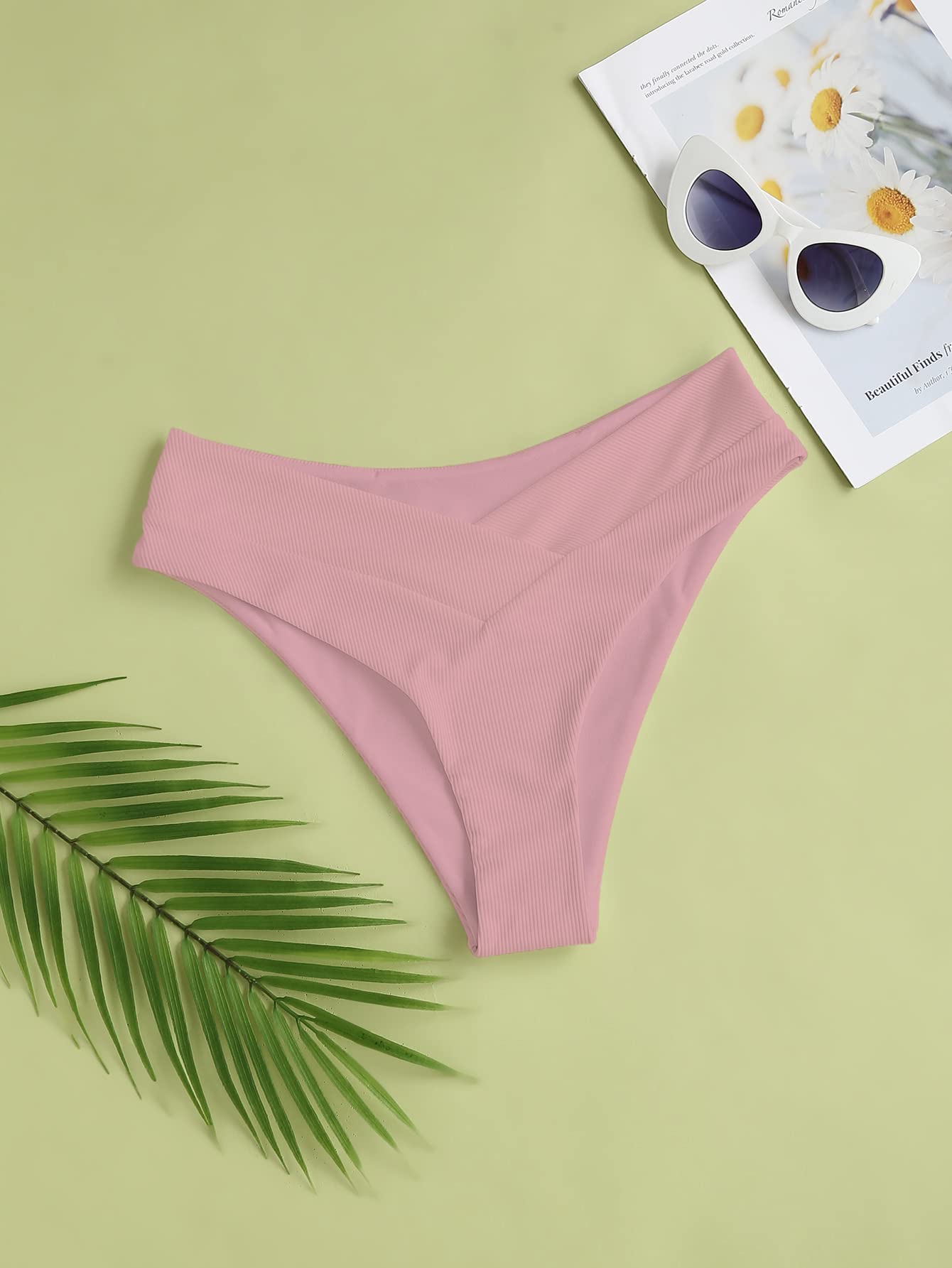 Snapklik.com : Womens V Cut High Waisted Bikini Bottom High Leg Cut ...