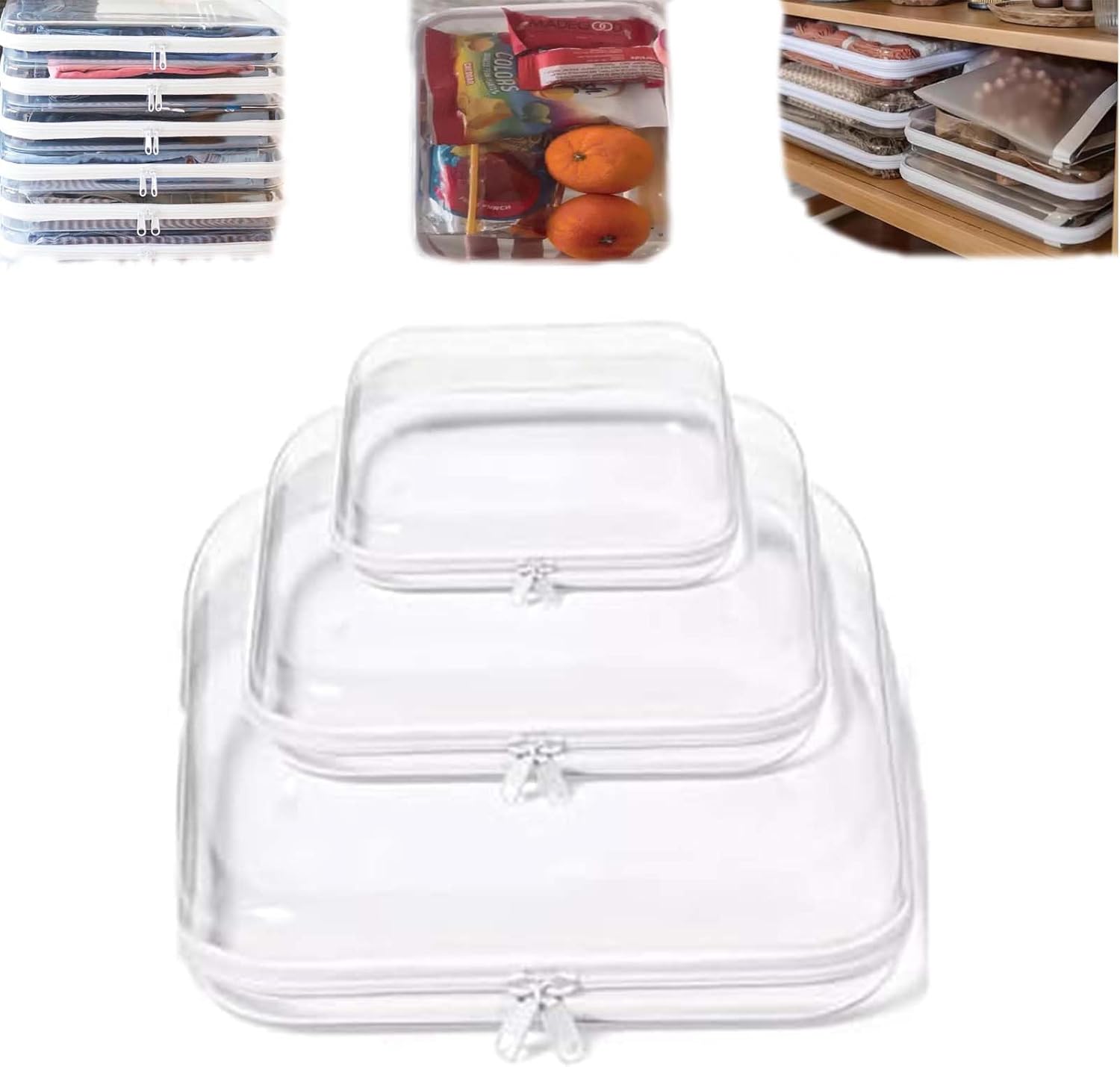 Amazon.com: Generic Glamanizer Zippered Transparent Cases for Snacks ...