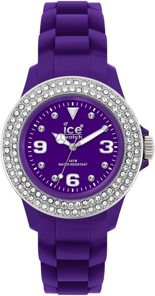Amazon.com: Ice-Watch Stone Sili Purple-Silver Purple Dial Women's ...