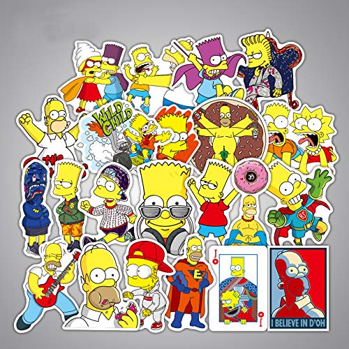 Car Sticker 50PCS No-Repeat Simpson Series Funny Styling Decals ...