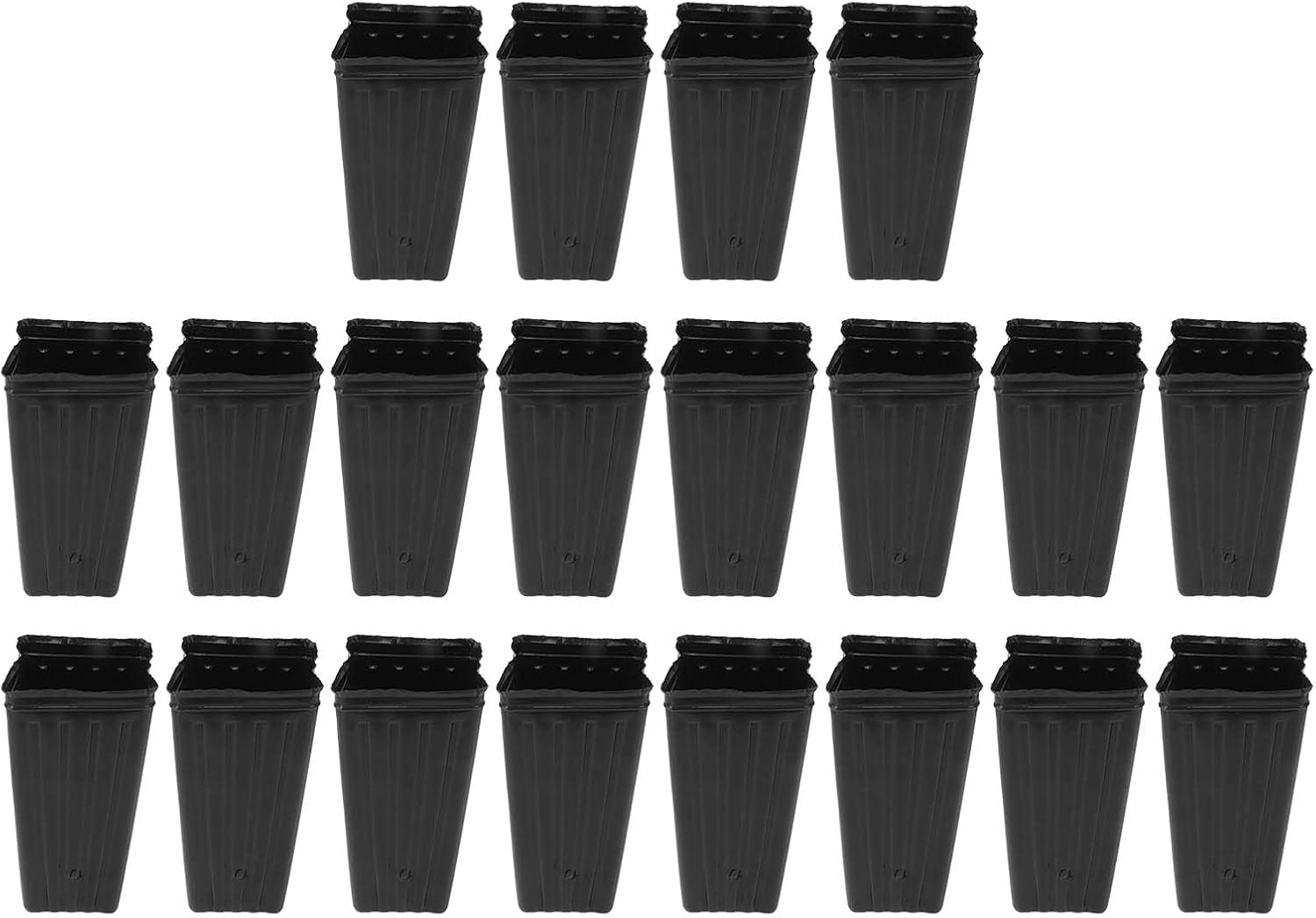 Amazon.com : 20pcs Tall Deep Tree Pot Reusable Plastic Tall Seedling ...