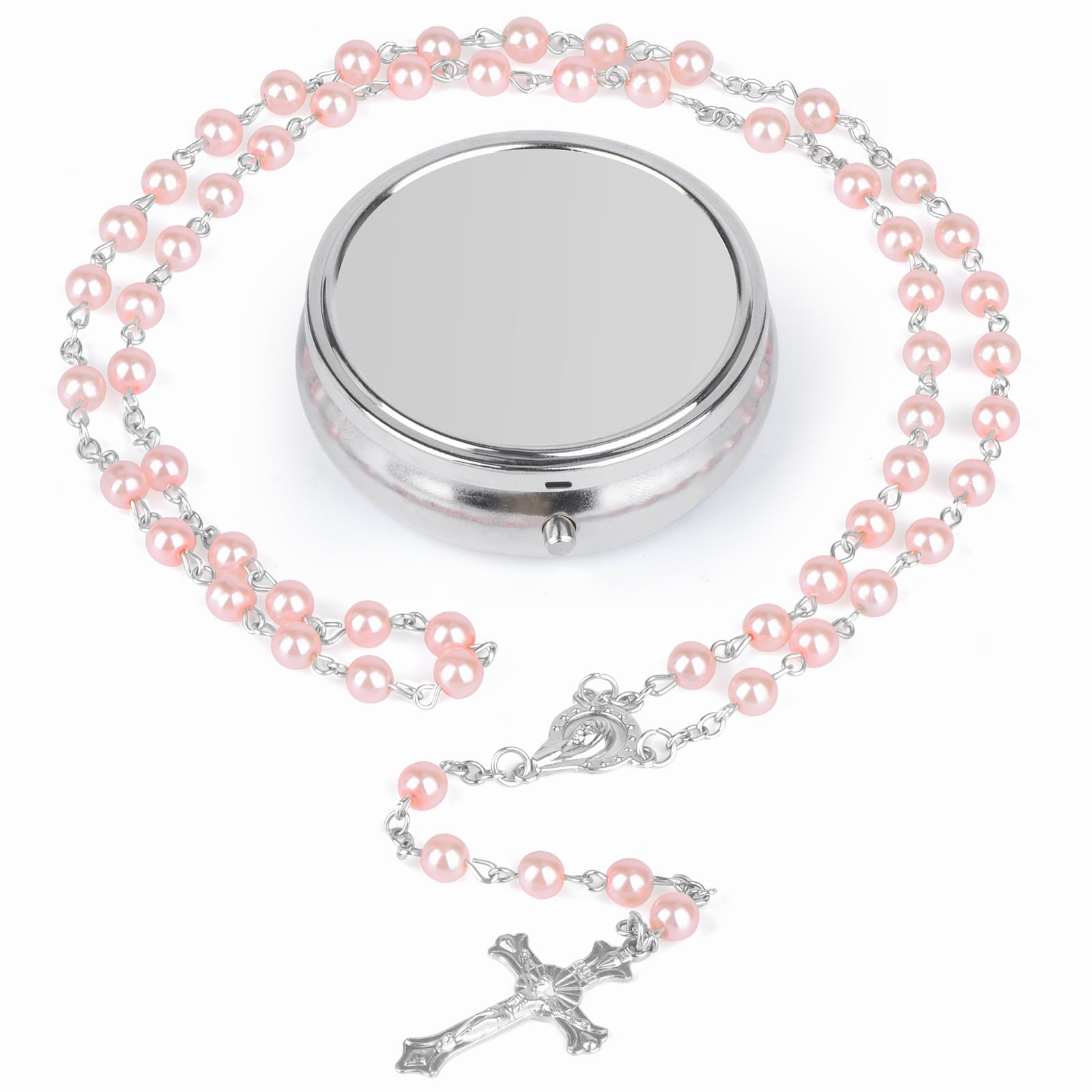 Amazon.com: NCPLYGOU Rosary Beads Catholic Necklaces,Confirmation Gifts ...