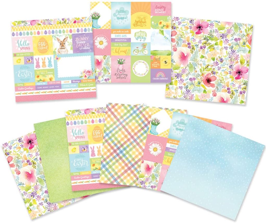 Amazon.com: Paper House Productions Spring Easter Scrapbook Paper, Multi