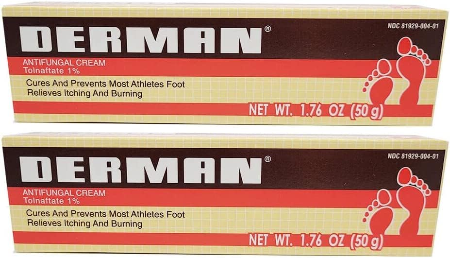 Amazon.com: Derman 2 Tubes 50g Each 100g Total with Tolnaftate 1% ...