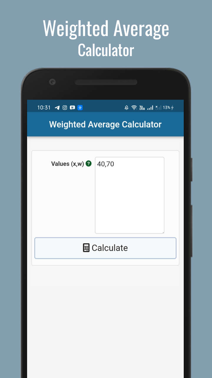 Weighted Average Calculator - App on Amazon Appstore