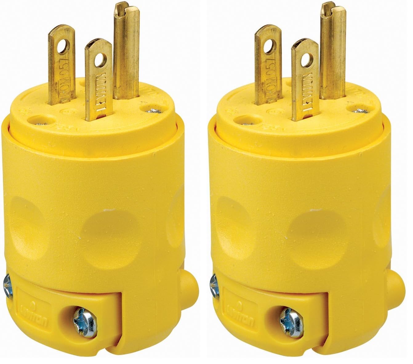 Snapklik.com : Leviton 515PV 15 Amp, 125 Volt, Grounding Plug, Yellow