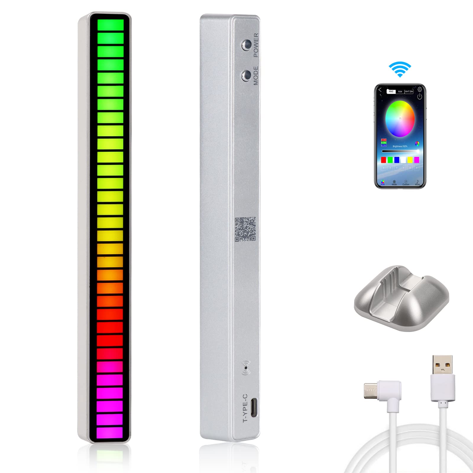 Buy RGB Voice Activated Pickup Rhythm Light,Sound Control Ambient Light ...