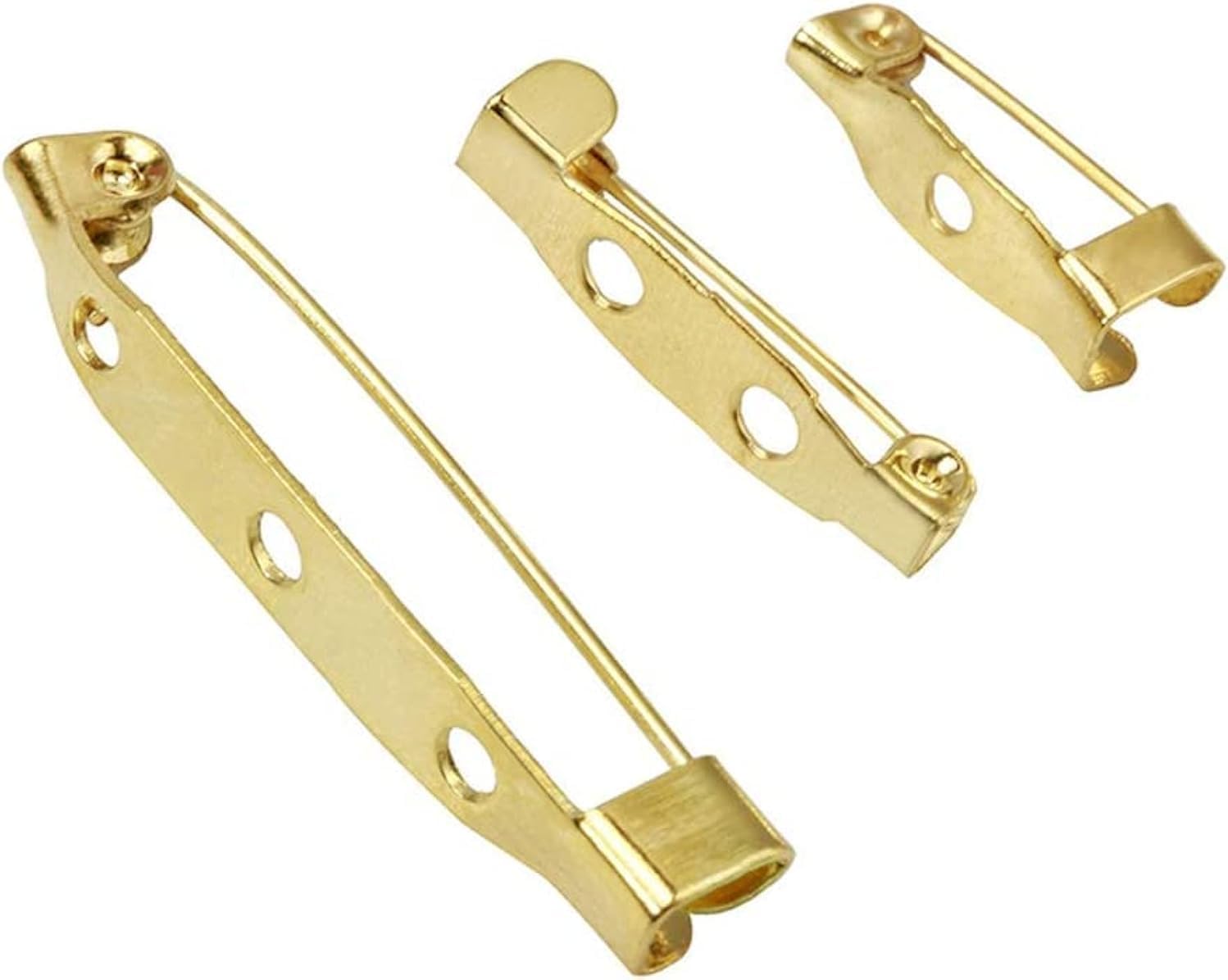 Amazon.com: TAODAN 150PCS Metal Bar Pins Brooch Back Pin Safety Clasp ...