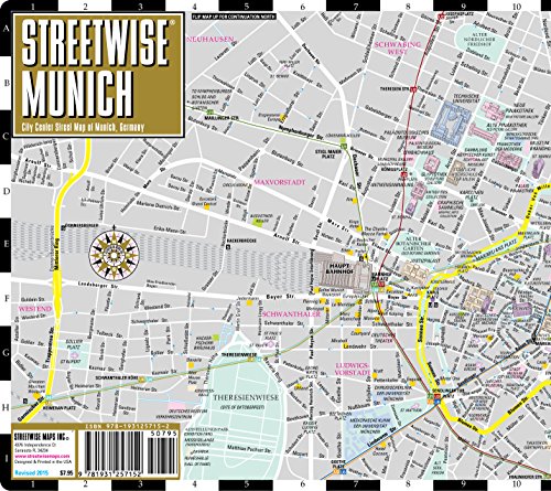 Streetwise Munich Map - Laminated City Center Street Map of Munich ...