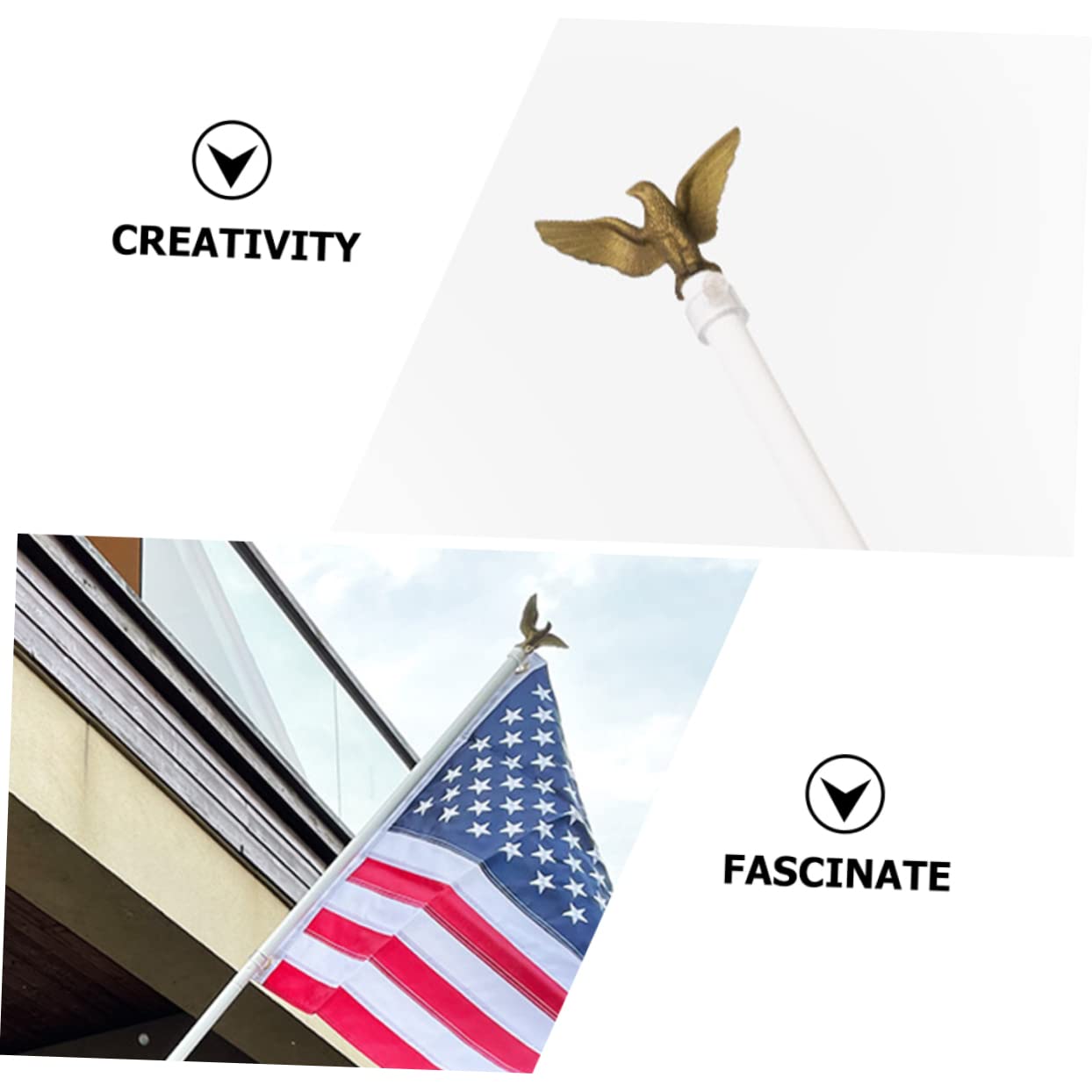 Plastic Eagle Flag Pole Tops Eagle Flag Pole Topper Etsy