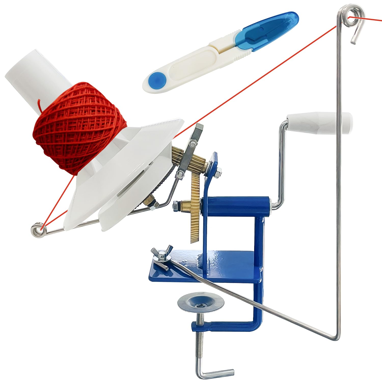 Amazon.com: SUGOOE Large Metal Yarn/Wool/String/Fiber Ball Winder, Hand ...