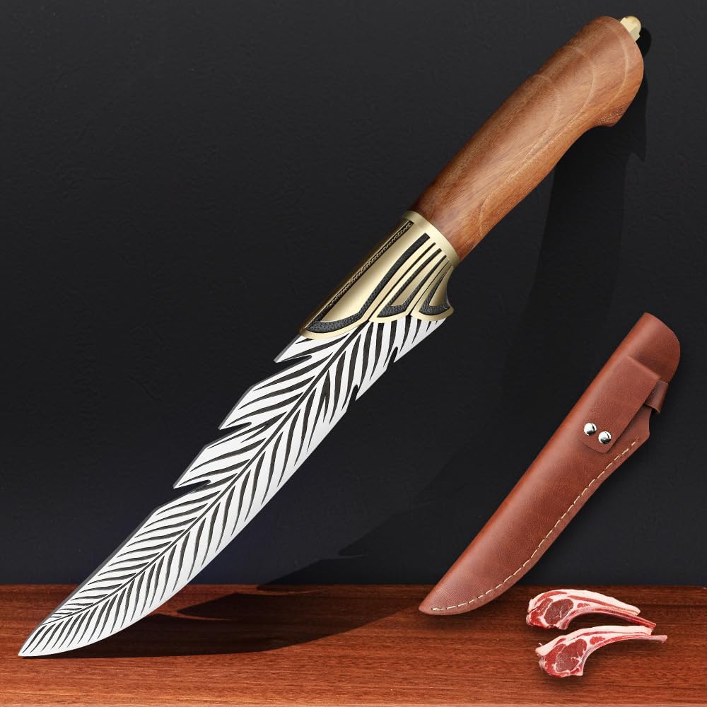 Amazon.com: Veisky Professional Sharp Feather Boning Knives Handmade ...