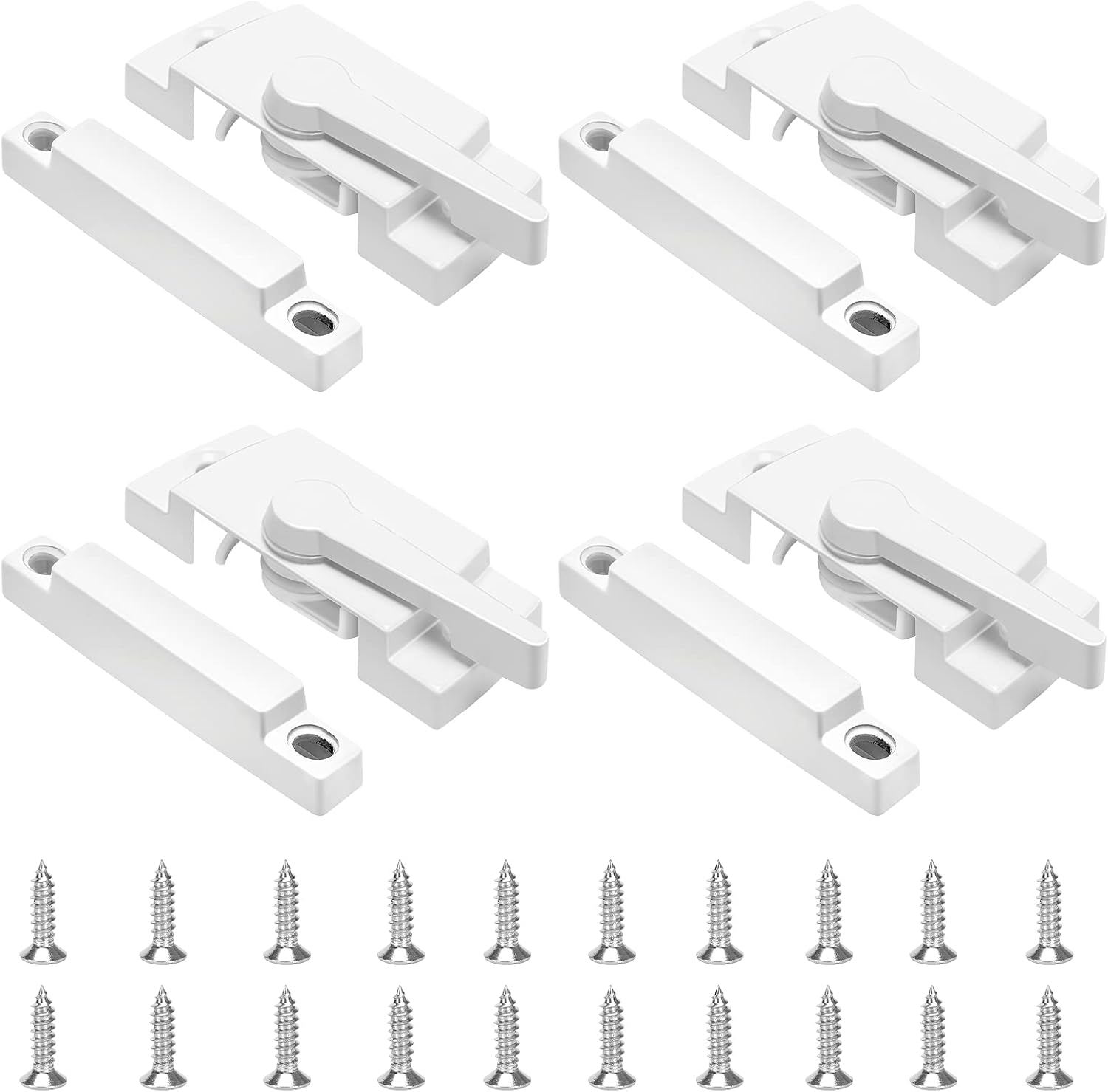 4 Pack Sash Locks Laelr Window Sash Lock with Keeper Diecast ...