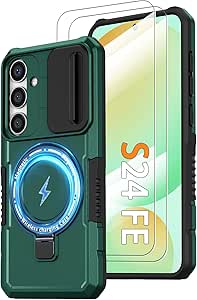 Amazon.com: KTUOHU for Samsung Galaxy S24 FE Magnetic Case with Screen Protector, Compatible ...