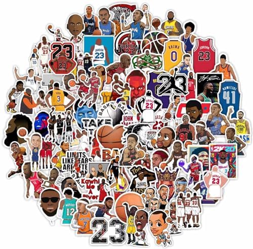 Amazon.com: Kooterfun Basketball Star Stickers for Kids -24 Sheets Make ...