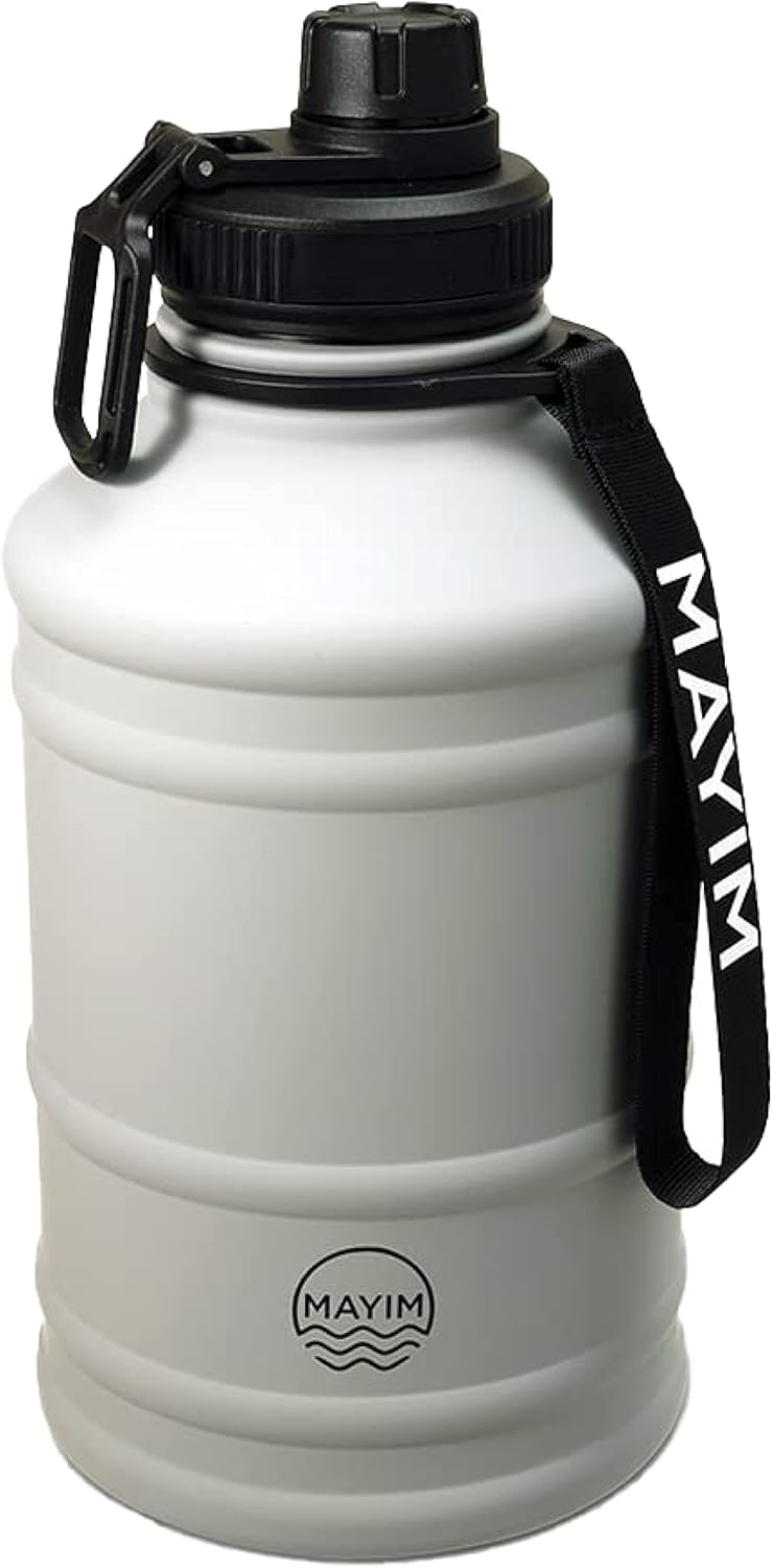 Amazon.com: Mayim Large Stainless Steel Water Bottle - Single-Walled ...