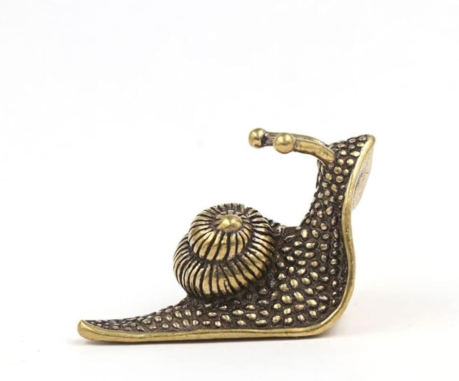 Amazon.com: YuanHolumid Gold Mini Snail Figurines,Solid Brass Snail ...