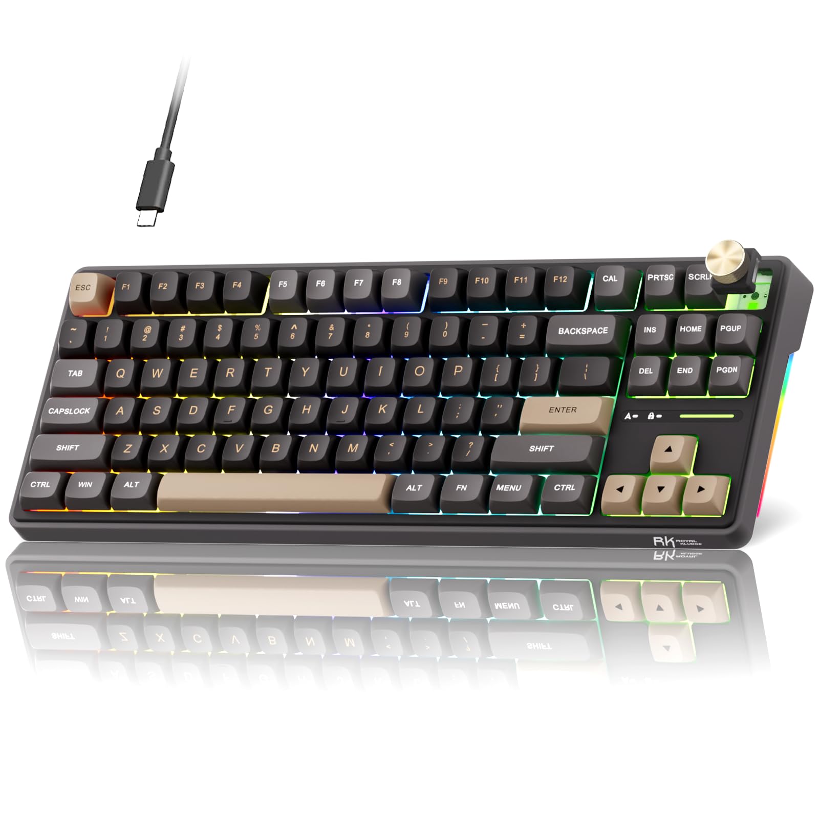 Snapklik.com : RK ROYAL KLUDGE R87 Pro Wired Mechanical Keyboard