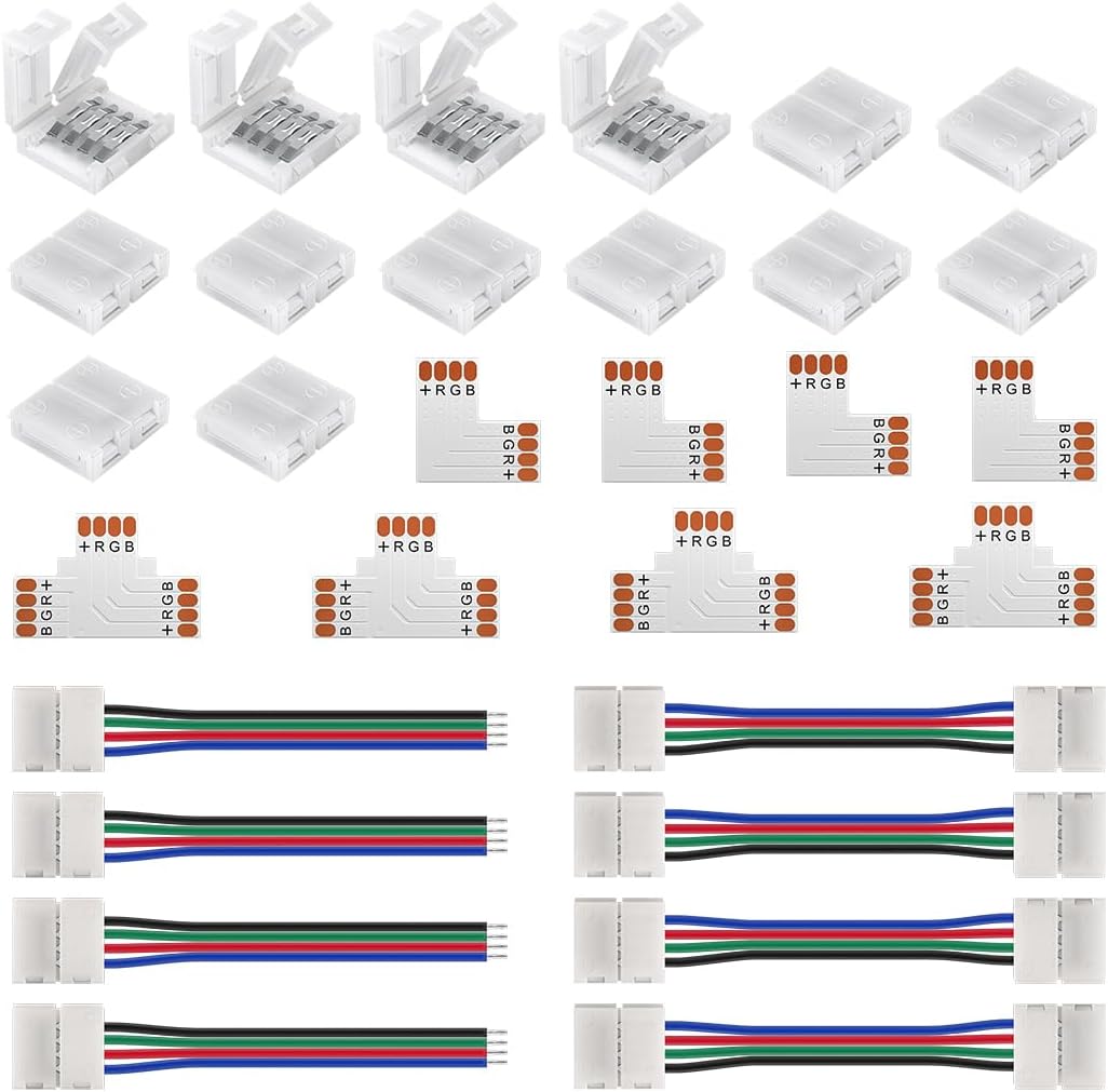 Amazon.com: BTF-LIGHTING 4Pin 10mm SMD LED Connector Kit 4 Pin L ...