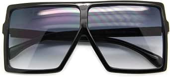 Amazon.com: Frame Retro Square Shades Fancy Oversized Sunglasses Large ...