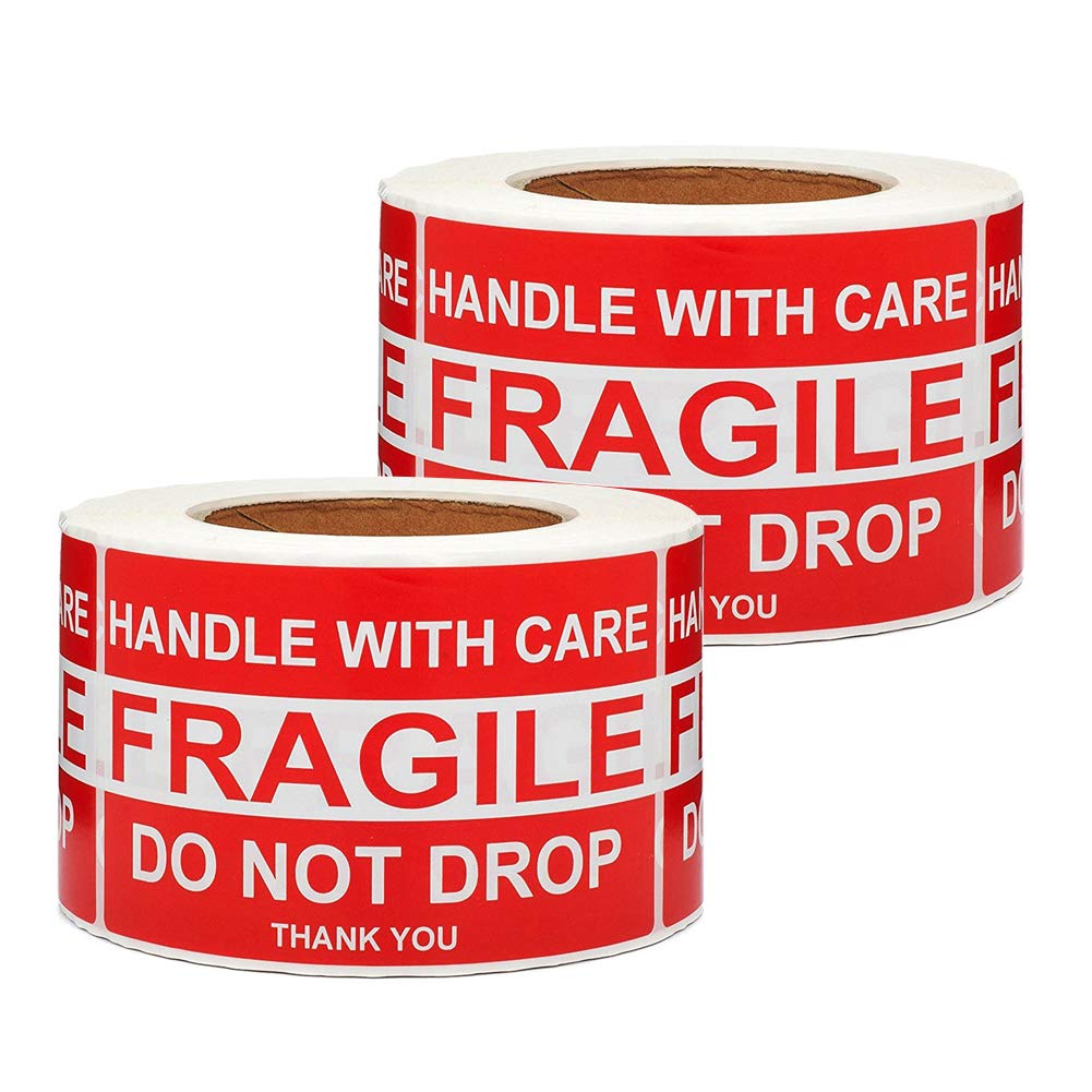 Buy SJPACKSJPACK Large Fragile Stickers 4'' x 6'' Eye-catching Fragile ...