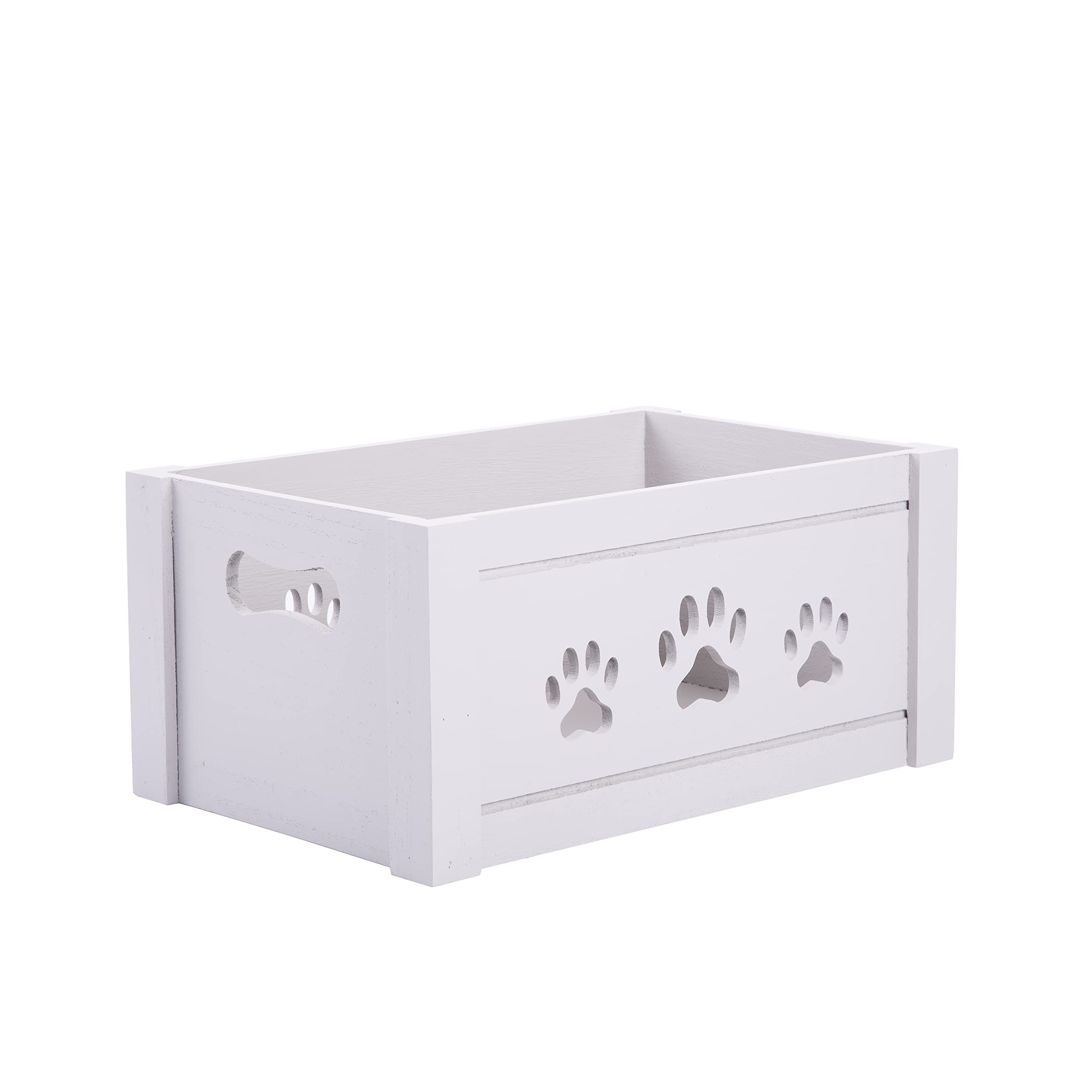 Paw Shaped Cutout Dog Toys Chest Gift Hampers Storage Collection Box ...