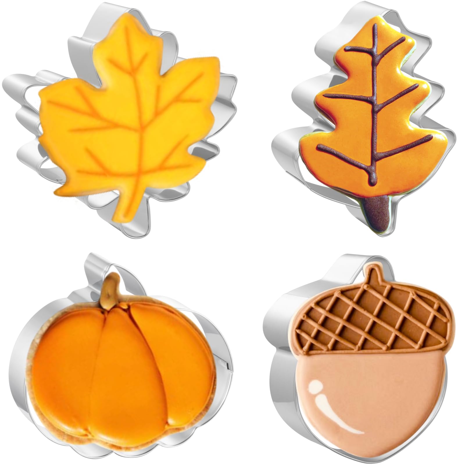 Amazon.com: JOB JOL Cookie Cutters 4 PCS, Fall Thanksgiving Cookie ...