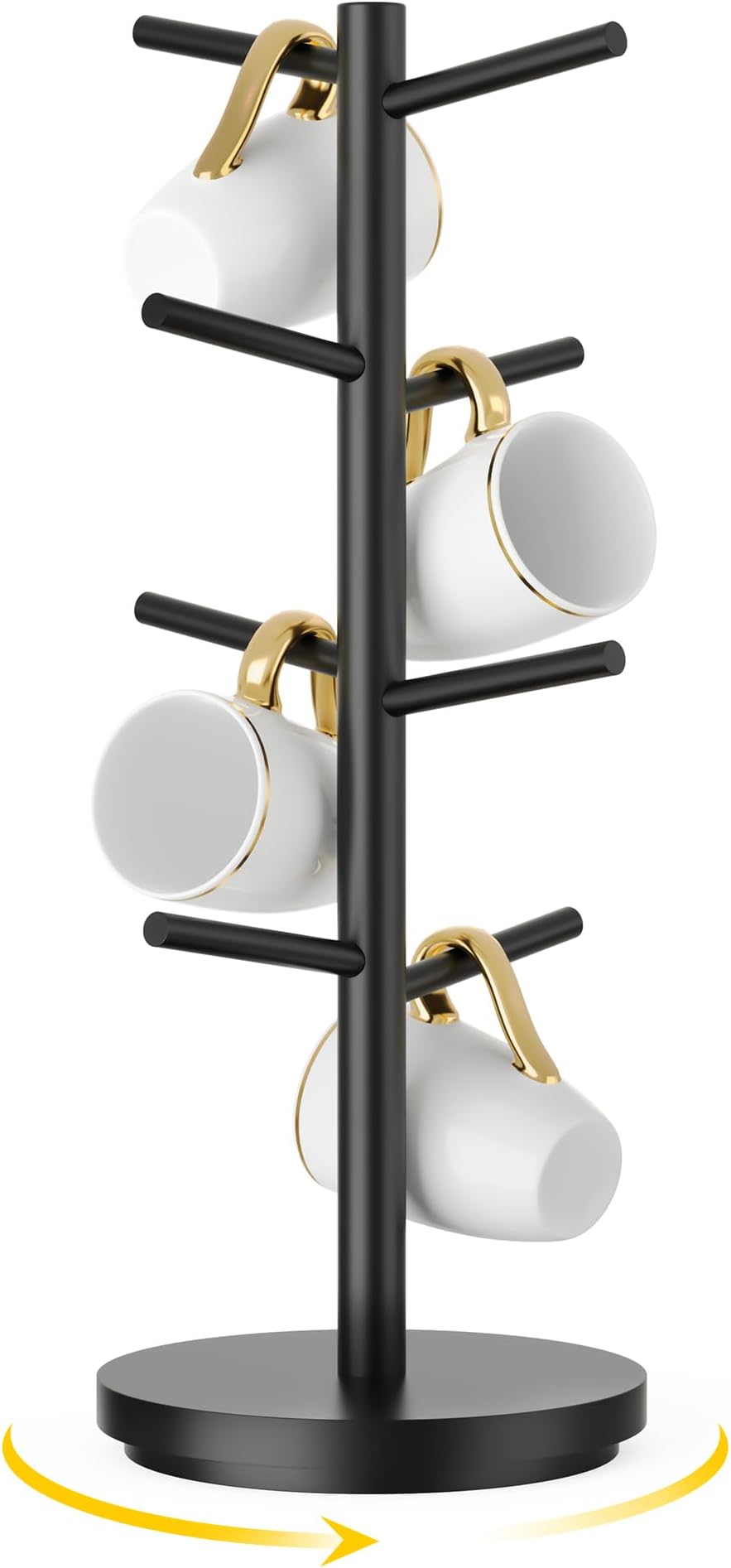 Amazon.com - Wisuce Black Coffee Mug Tree Bamboo Mug Holder Coffee Cup ...