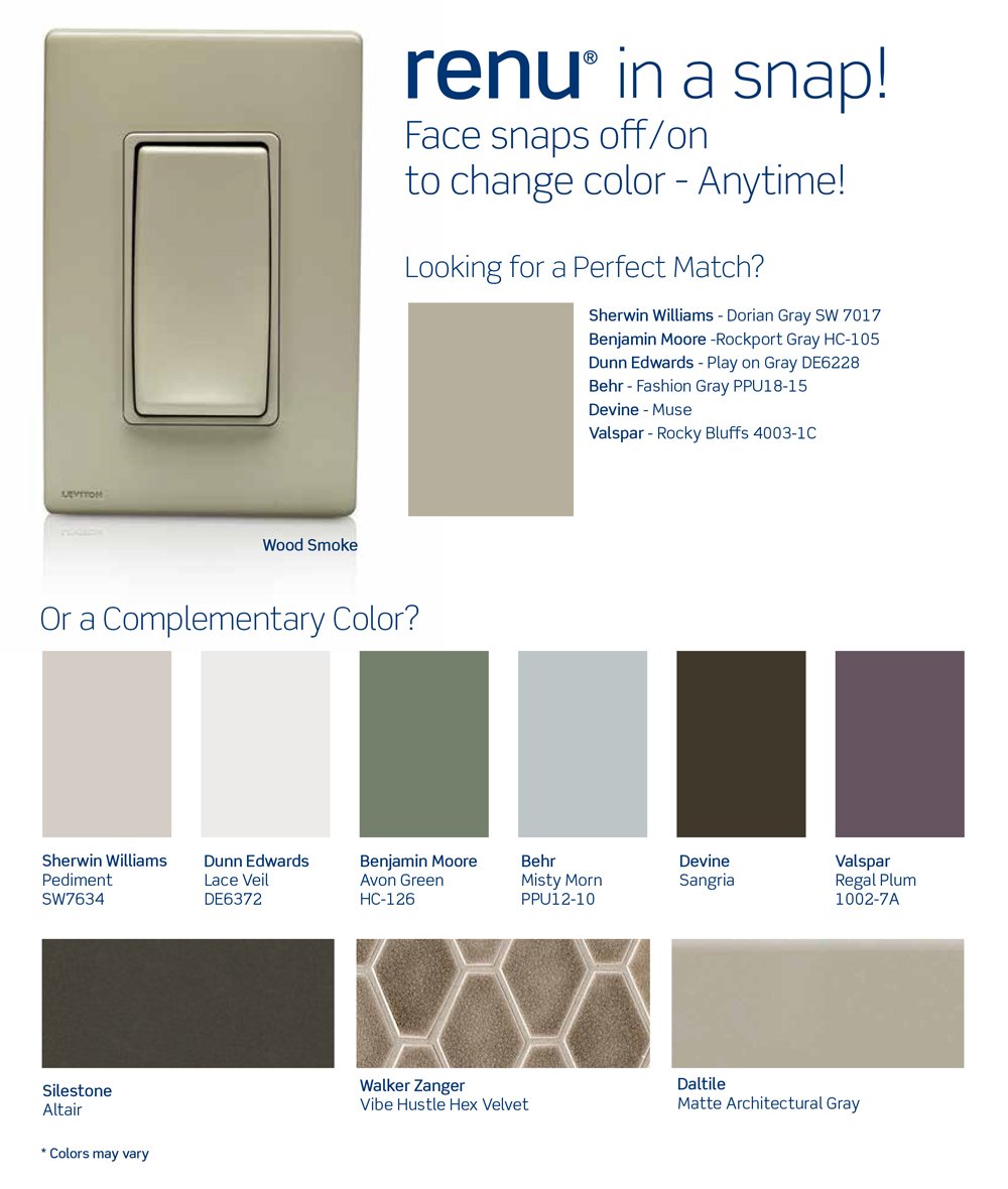 Snapklik.com : Leviton Renu Two-Gang Screwless Snap-On Wallplate