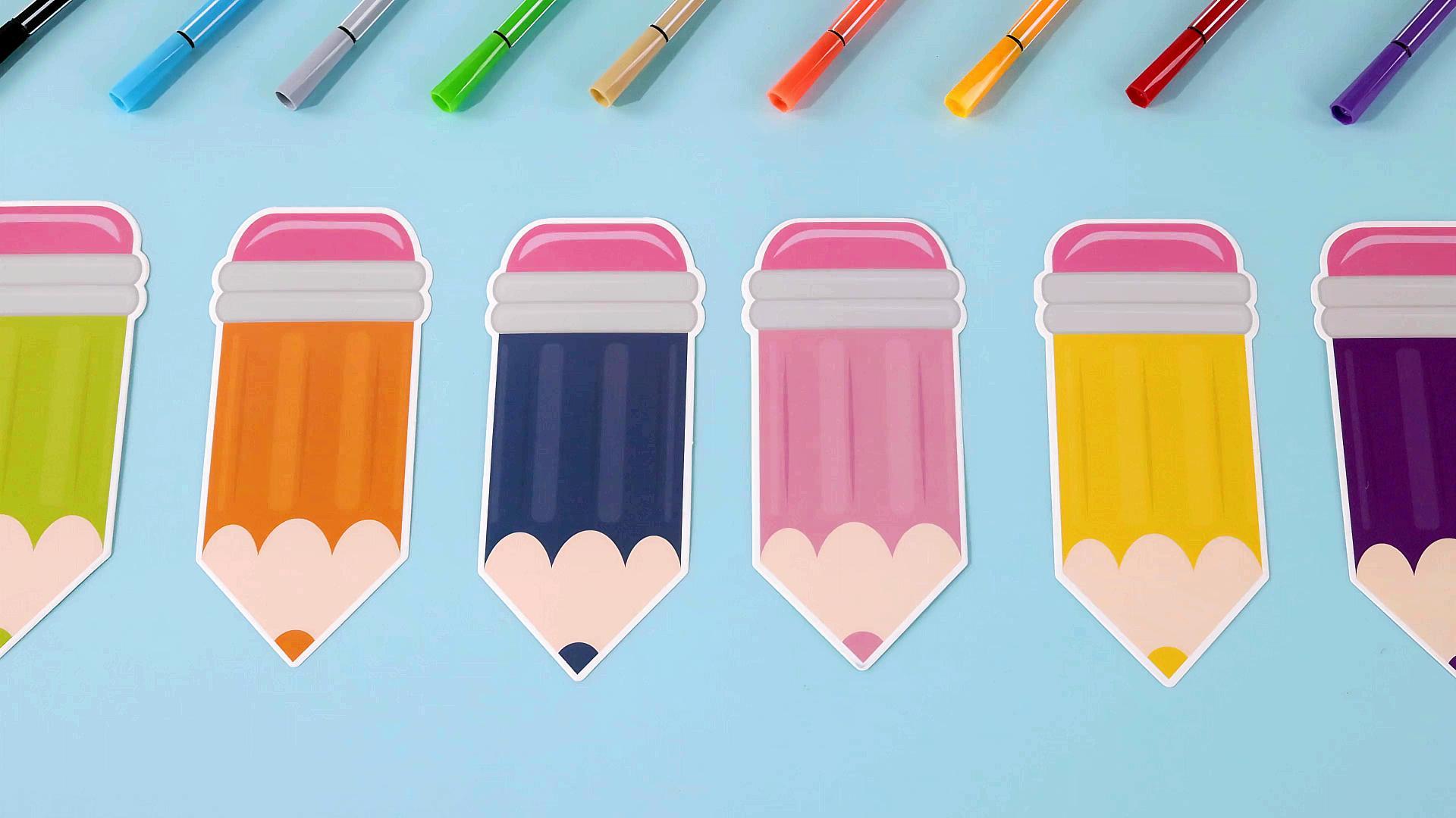 Classroom Supplies Pencil Bulletin Board Decorations - Back To School ...