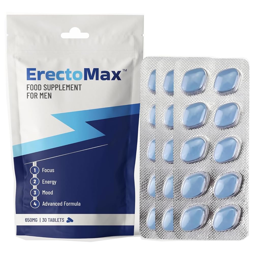 ErectoMax™ - 30 Mens Male Enhancement Herbal Blue Tablets High Hard ...