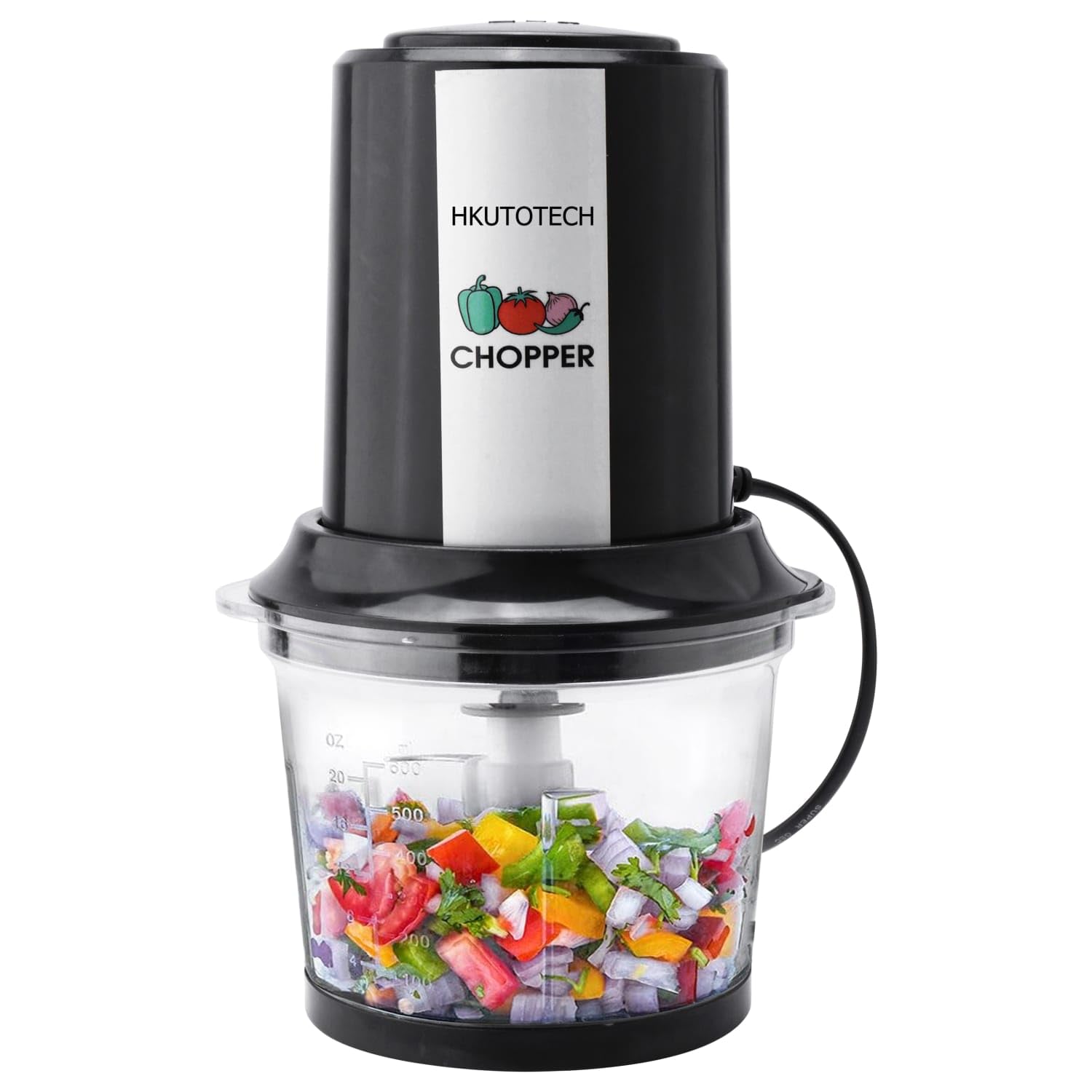 Buy HKUTOTECH Electric Chopper, 300 Watts, Vegetable Chopper, Cutter ...