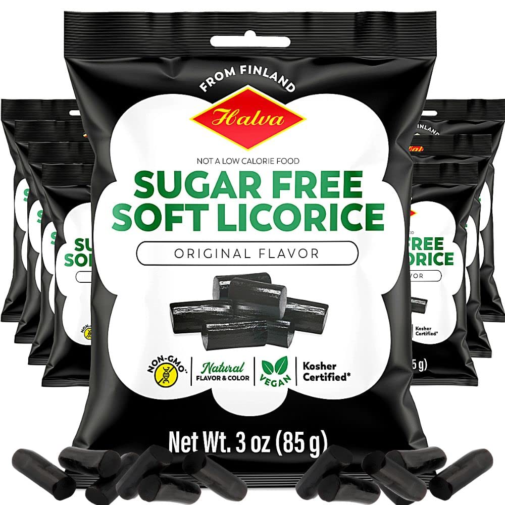 Buy HALVA Sugar Free Black Licorice Candy - Made with All Natural Ingredients - Chewy, Original ...