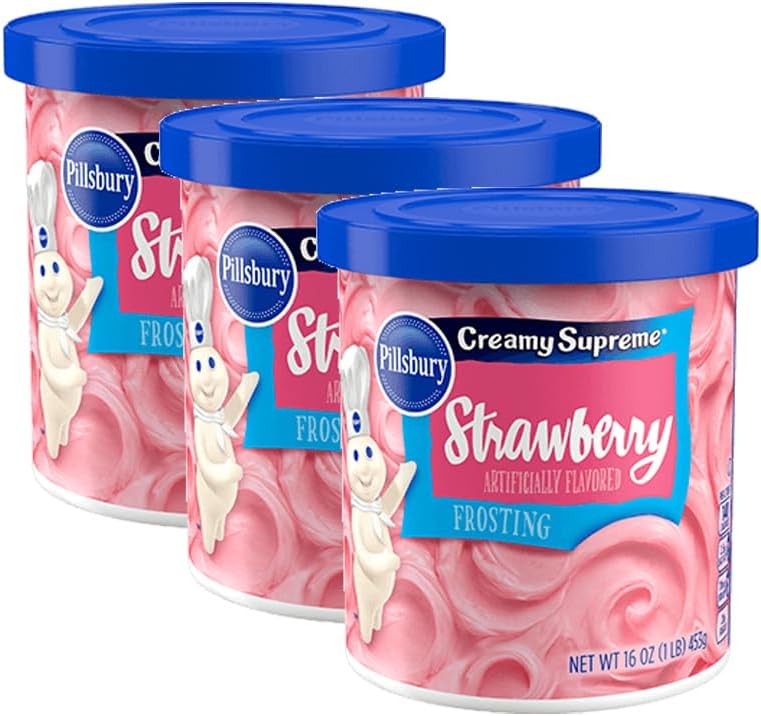 Amazon.com : Pillsbury Creamy Supreme Strawberry Flavored Frosting, 16 ...