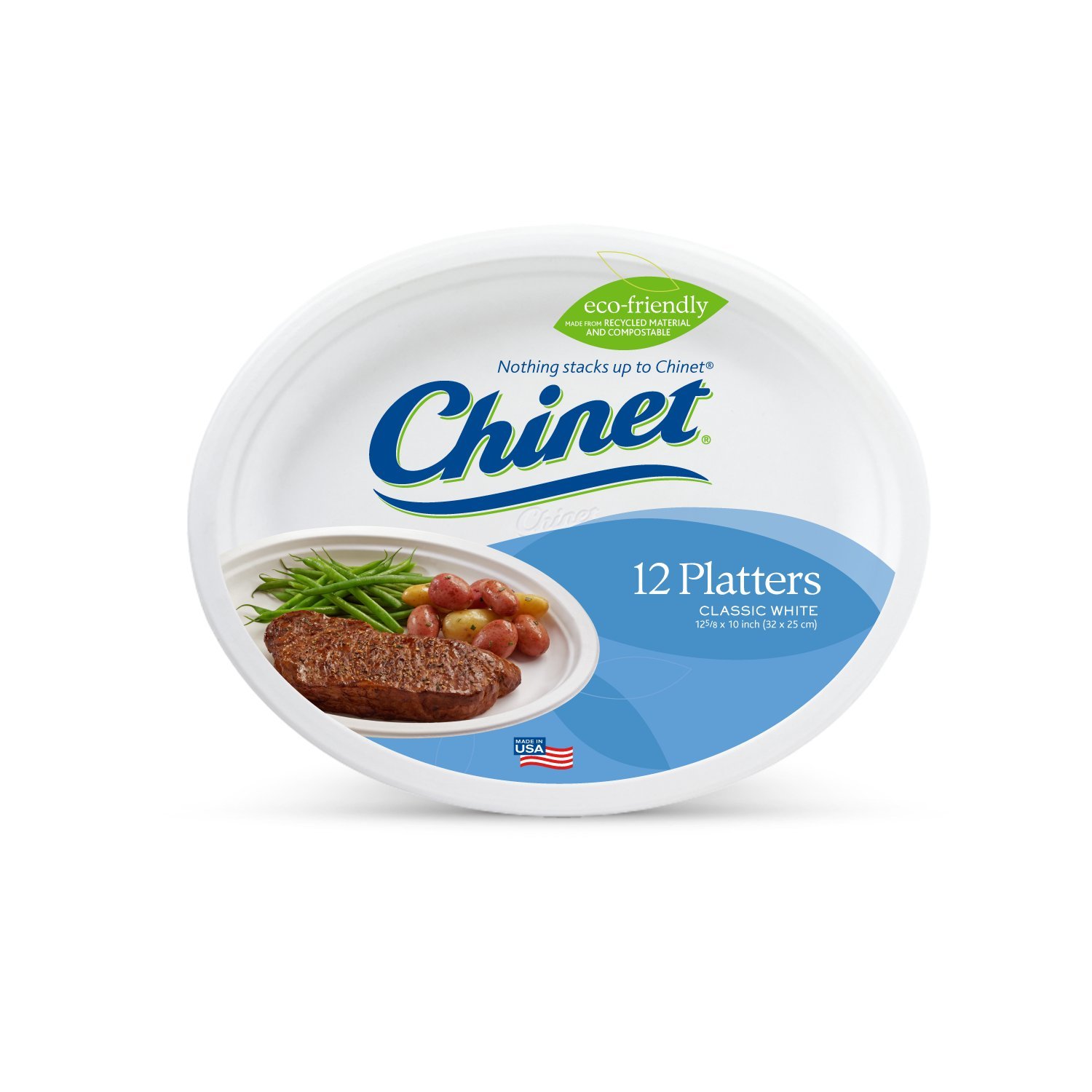Amazon.com: Chinet Premium Paper Platters, 12-Count Package (Pack of 12 ...