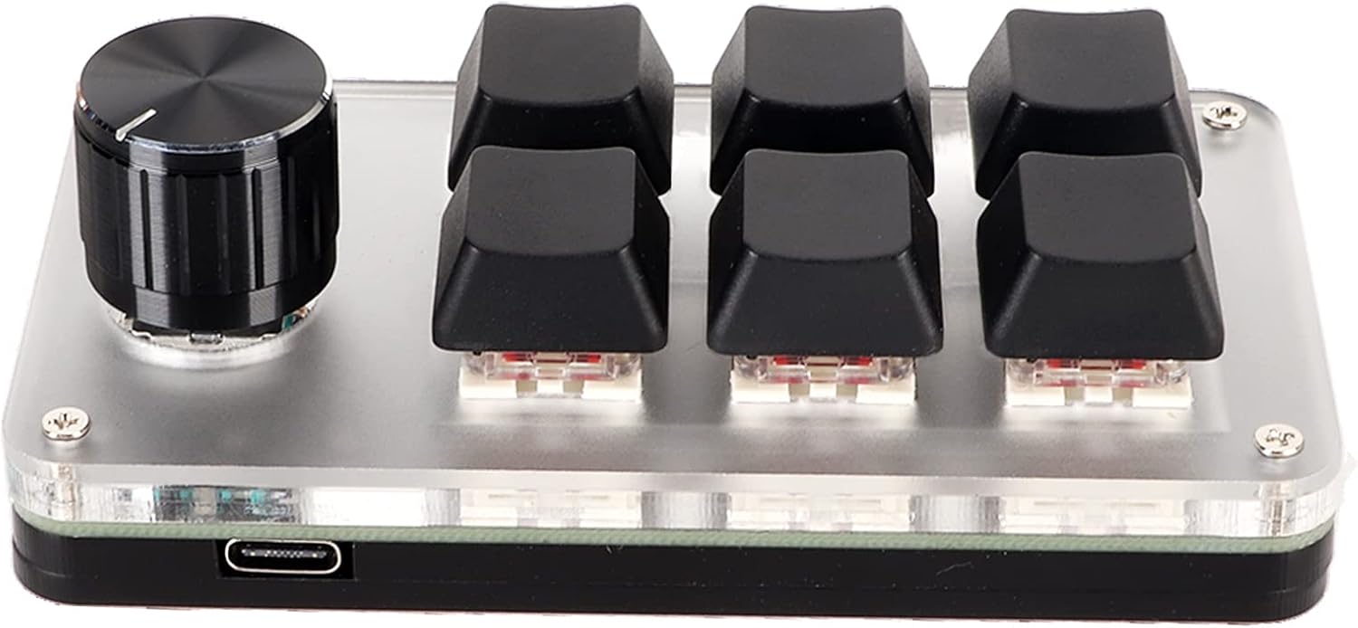 Amazon.com: FOSA Customizable Knobs Red Switch Mechanical Macro ...