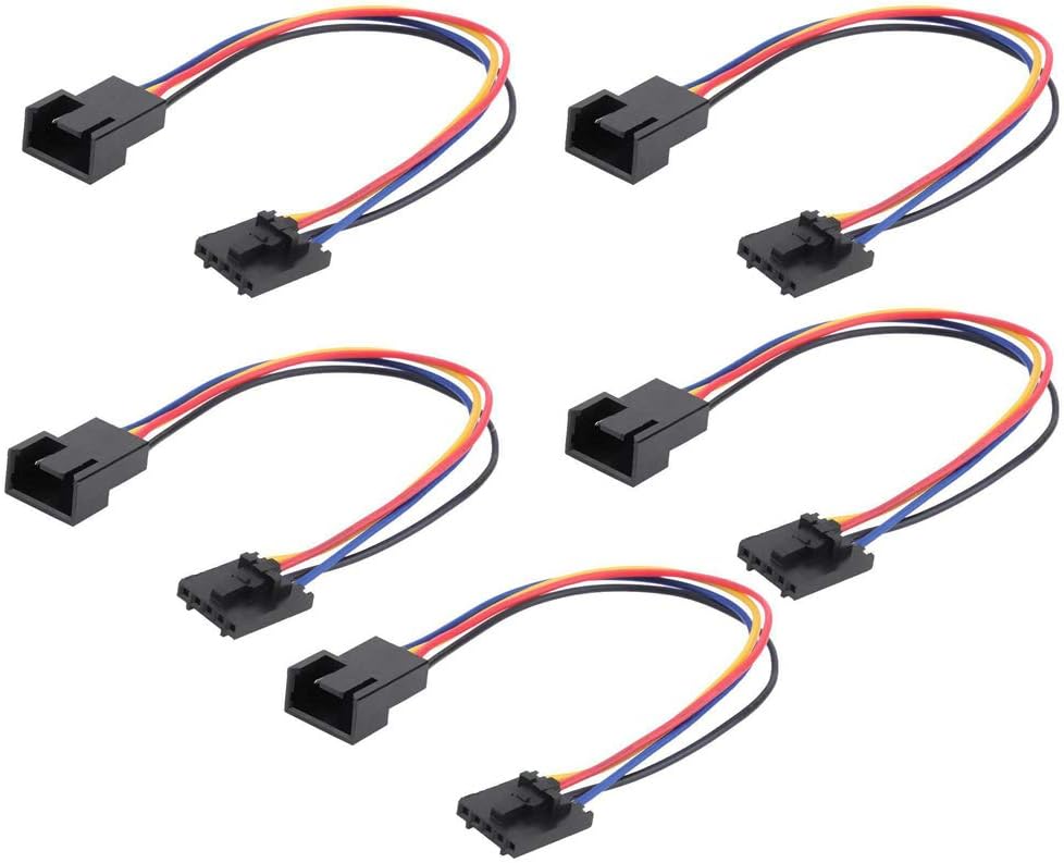 Amazon.com: Wixine 5Pcs 5Pin to 4Pin Fan Connector Adapter Converter ...