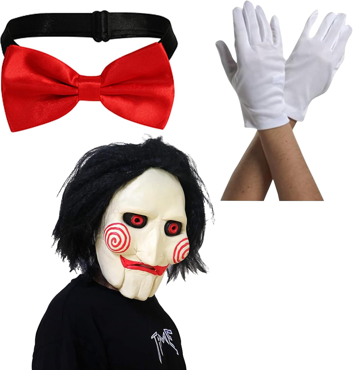 Amazon.com: Pigmiss Halloween Saw Mask Costume Set Horror Movie Billy ...